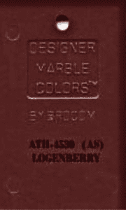 Color Chart - Designer Marble Colors